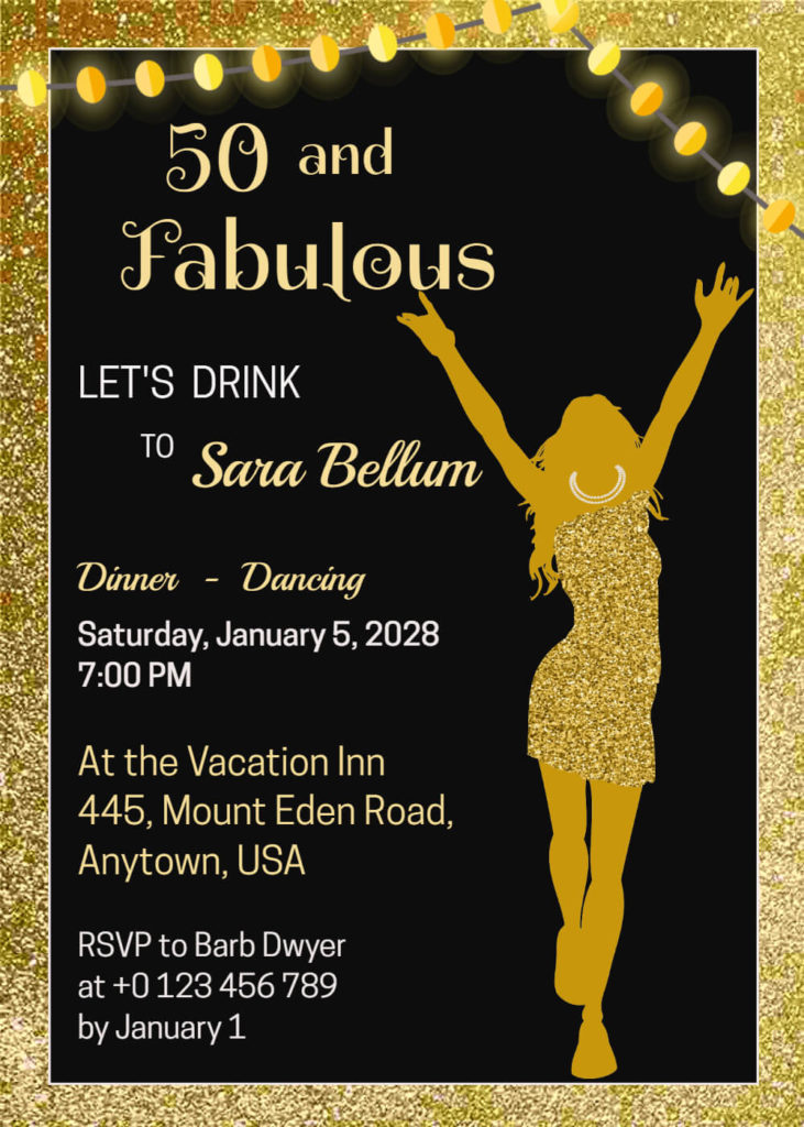 50th Birthday Invitation Wording Samples
