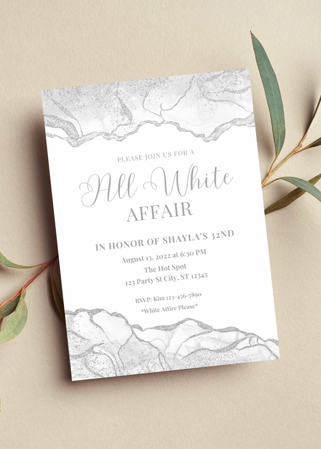 All White Dress Code Invitation Wording