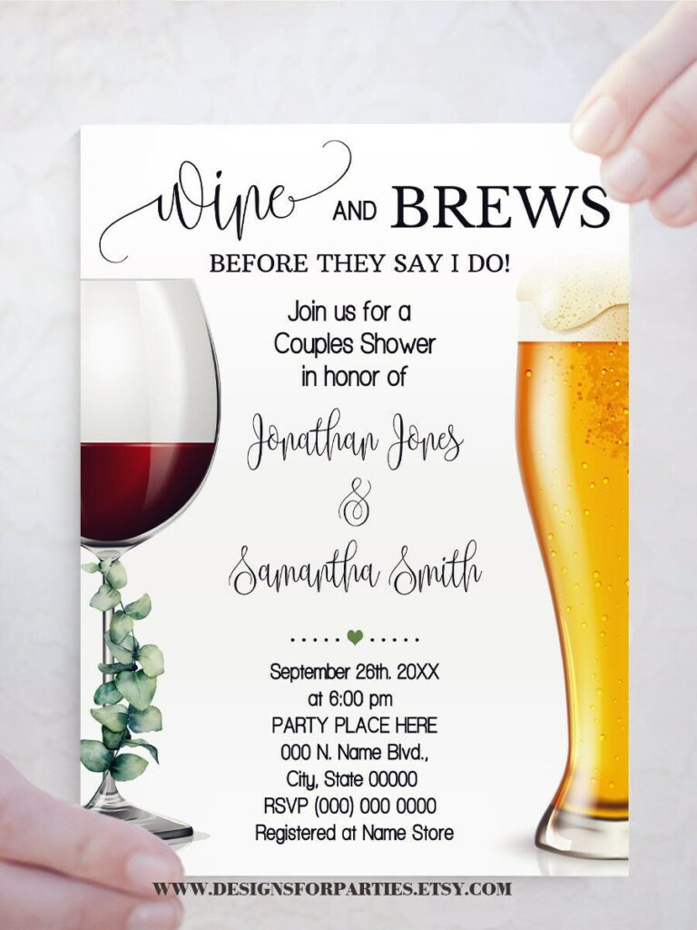 Beer and Wine Invitation Wording