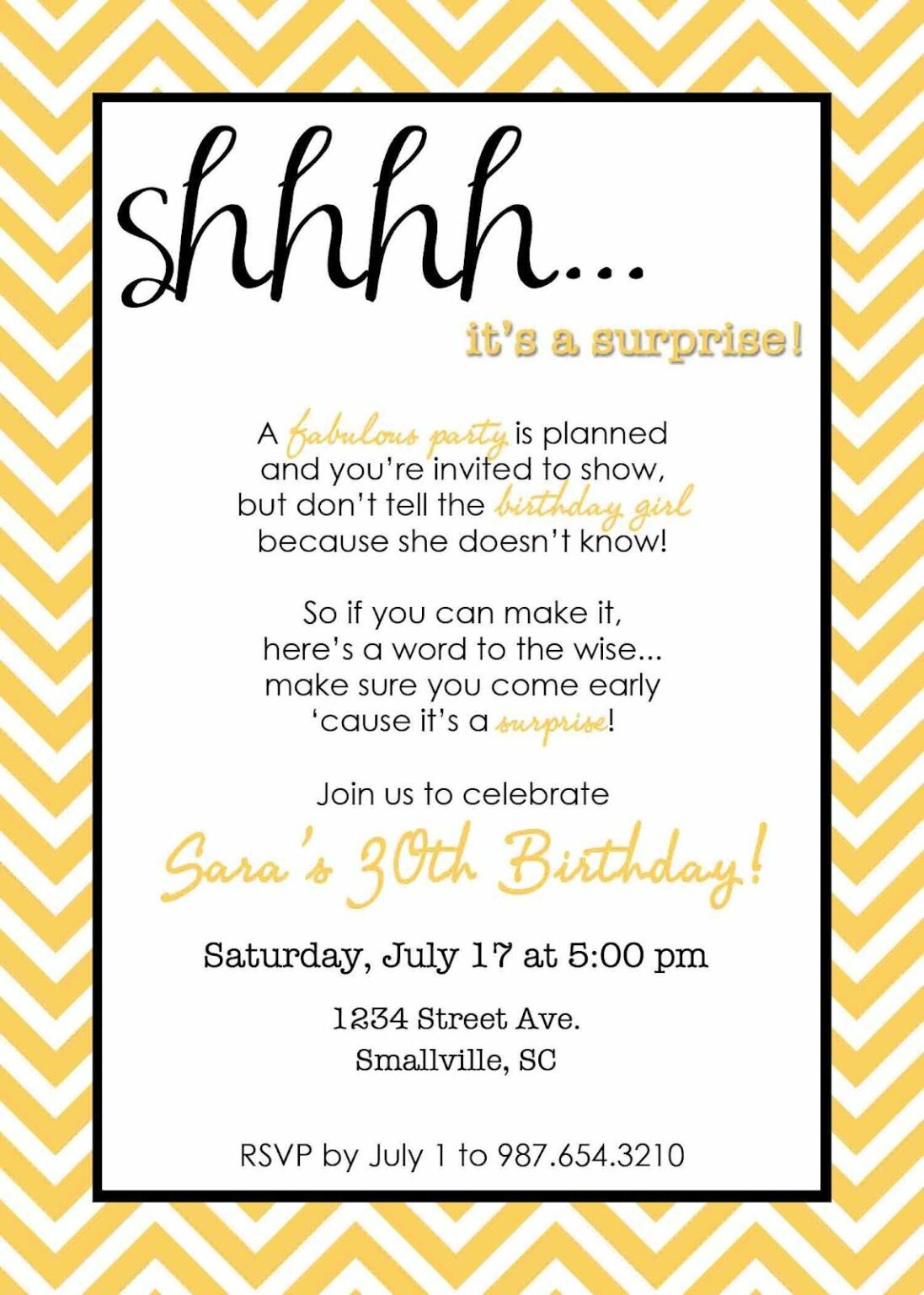 Birthday Party Invitation RSVP Wording
