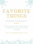 Favorite Things Party Invitation Wording