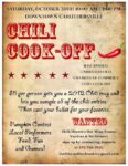 Chili Cook Off Announcement Wording