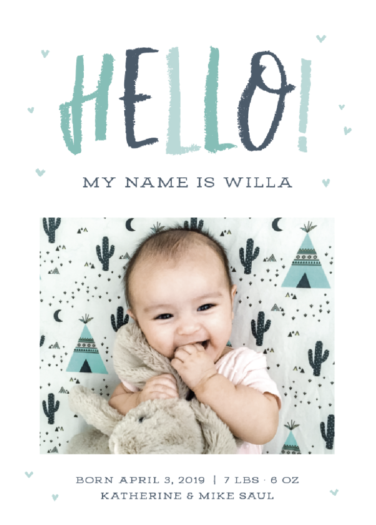 Cute Girl Birth Announcement Wording