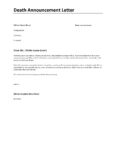 Death Announcement Email Wording