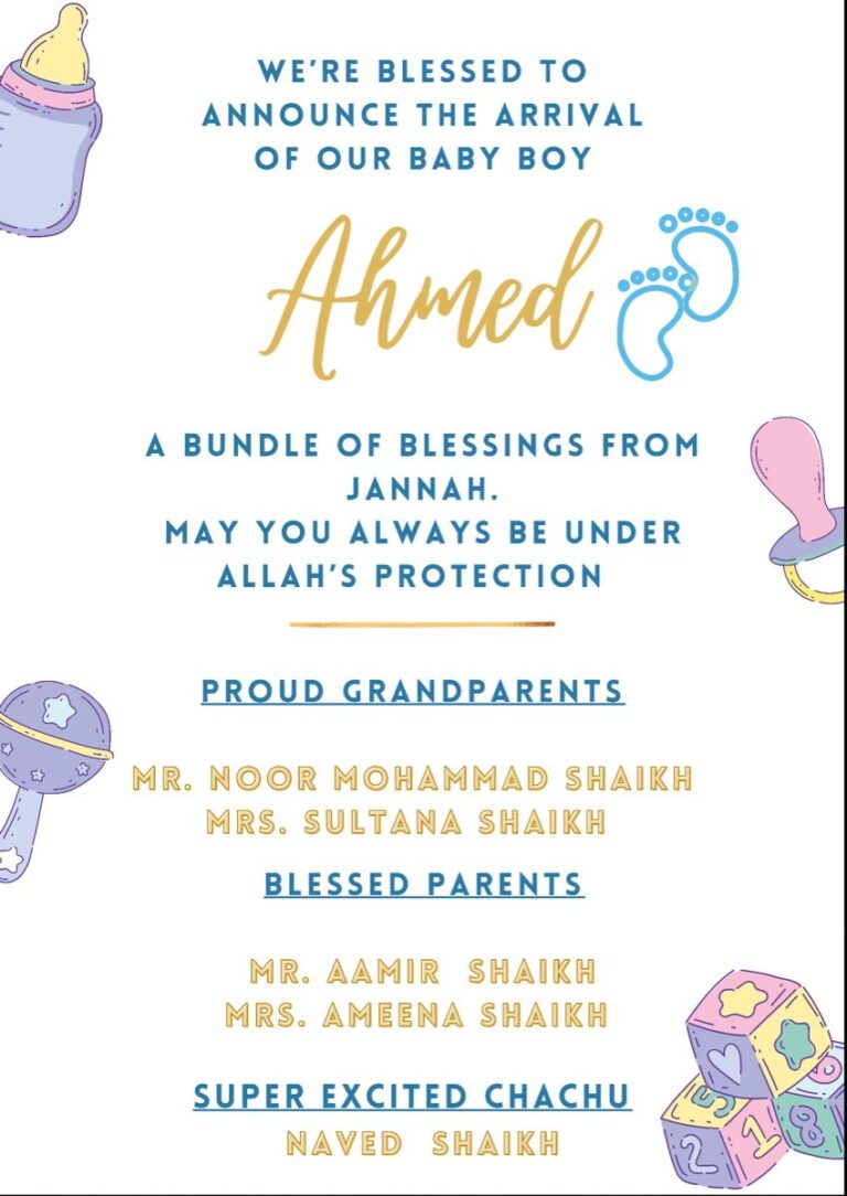 Islamic Birth Announcement Wording