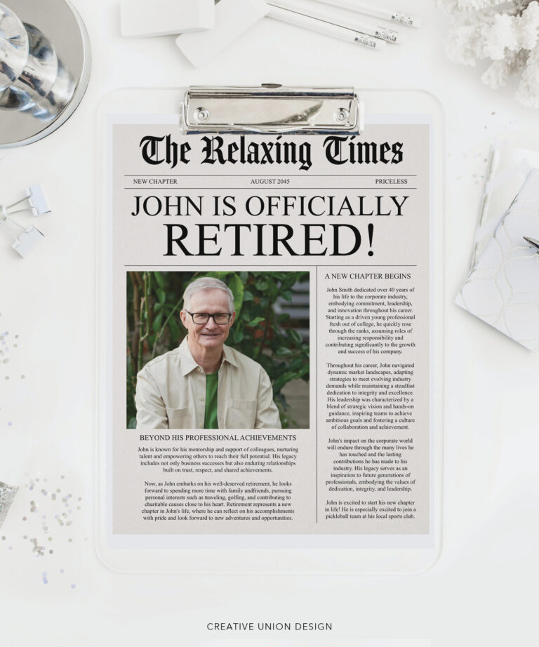 Retirement Announcement Wording Newspaper