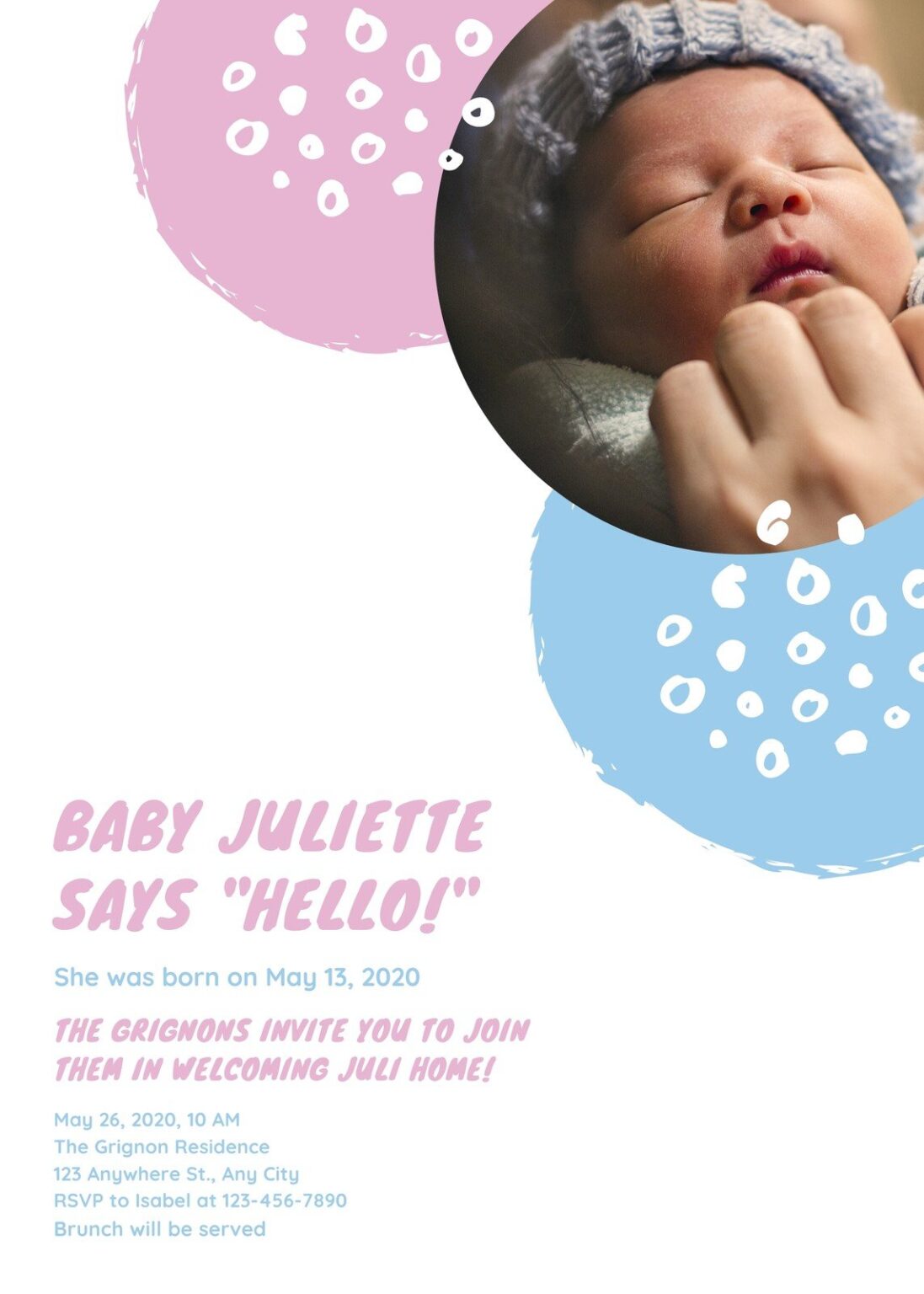 Second Baby Girl Birth Announcement Wording