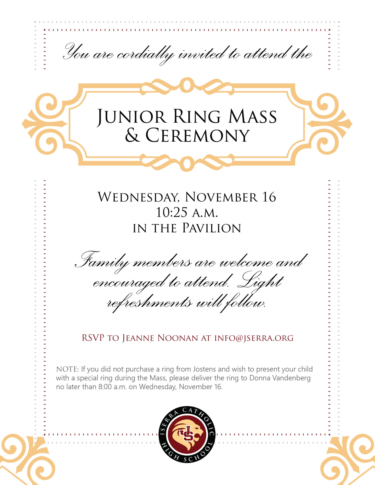 High School Ring Ceremony Wording