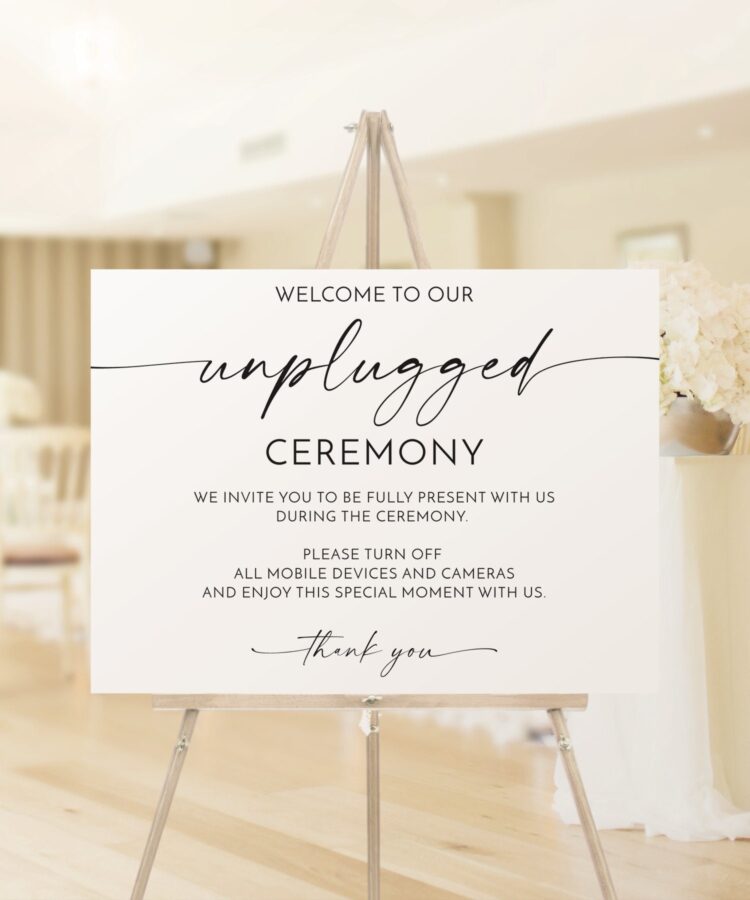Unplugged Ceremony Wording For Program