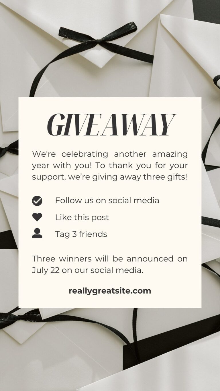 Giveaway Winner Thank You Wording Examples
