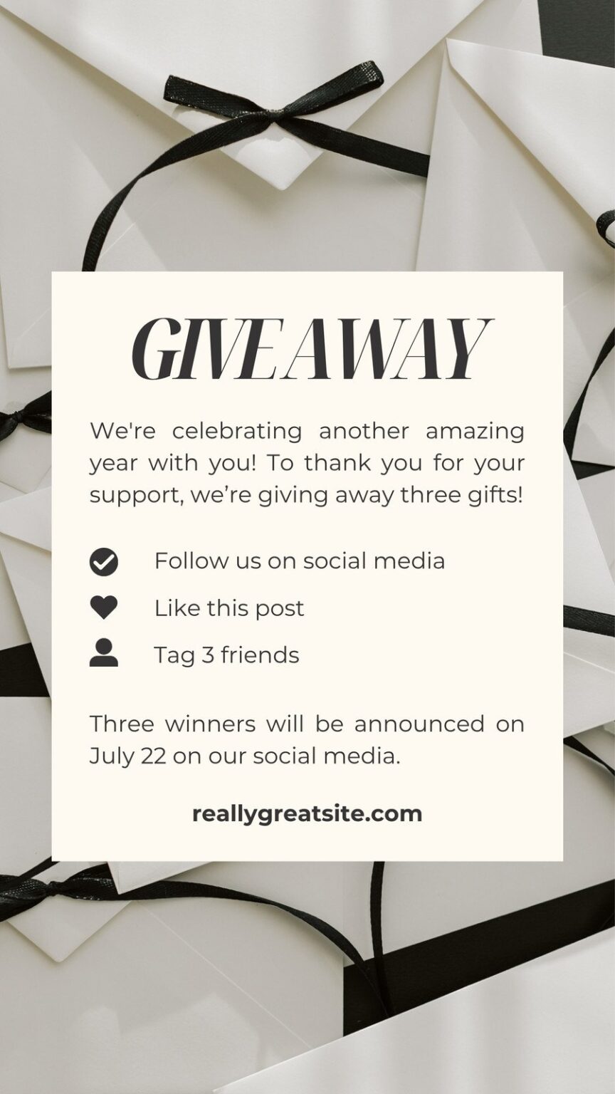 Giveaway Winner Thank You Wording Examples